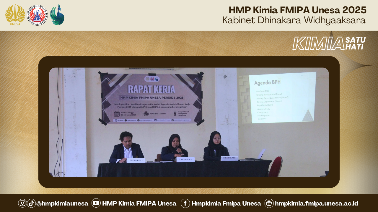 Meningkatkan Kualitas Program kerja dan Agenda melalui Rapat Kerja Periode 2025 Menuju HMP Kimia ...
