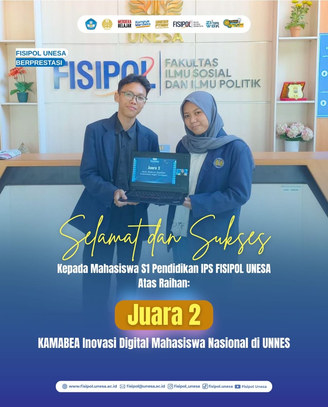 Langganan Juara! Mahasiswa Pendidikan IPS Kembali Harumkan Nama UNESA di Ajang KAIDAS 2025
