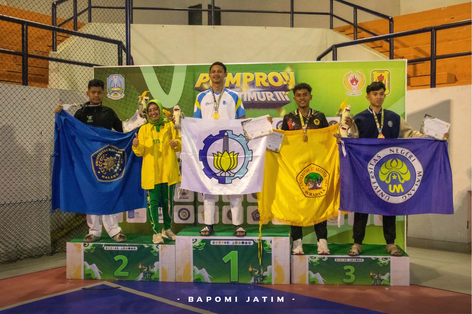 Laga Sengit Taekwondo di Pomprov III Jatim, Para Atlet Berebut Medali Terbanyak