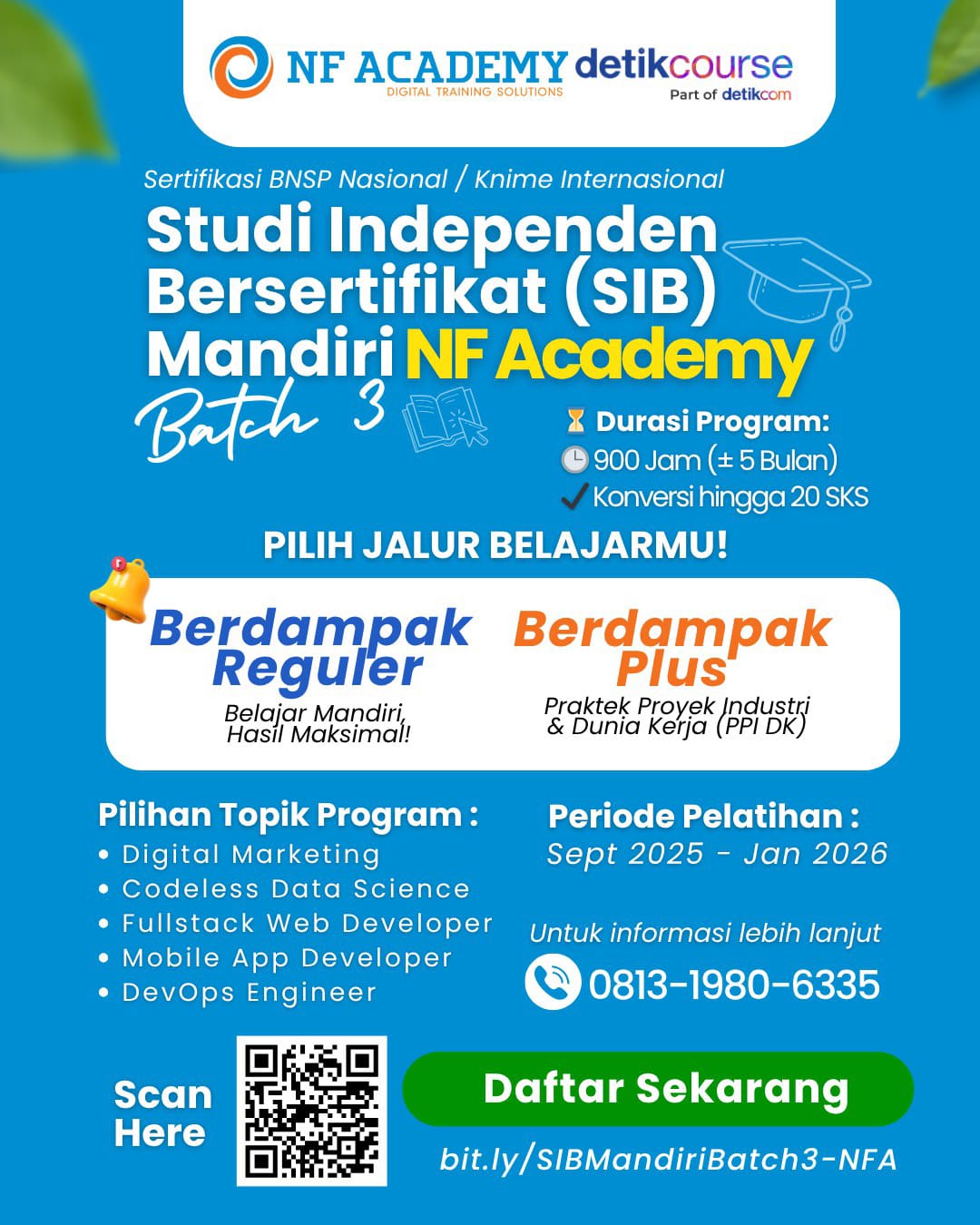 SIB Mandiri NF Academy dan Detik Edukasi Batch 3: Peluang Emas Mahasiswa Raih Sertifikat dan ...
