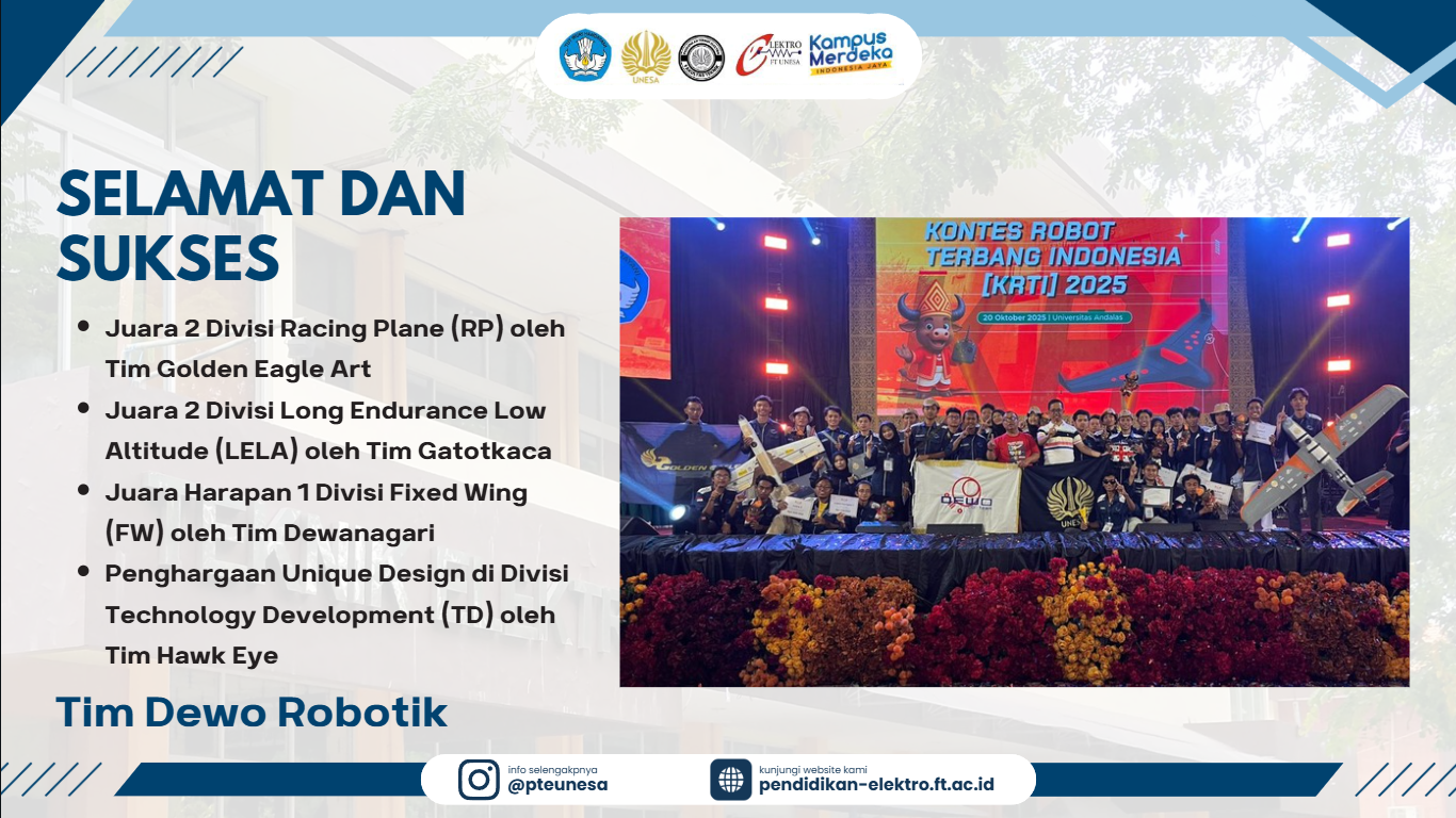 Dewo Robotic Unesa Sabet 4 Penghargaan Sekaligus di Ajang KRTI 2025