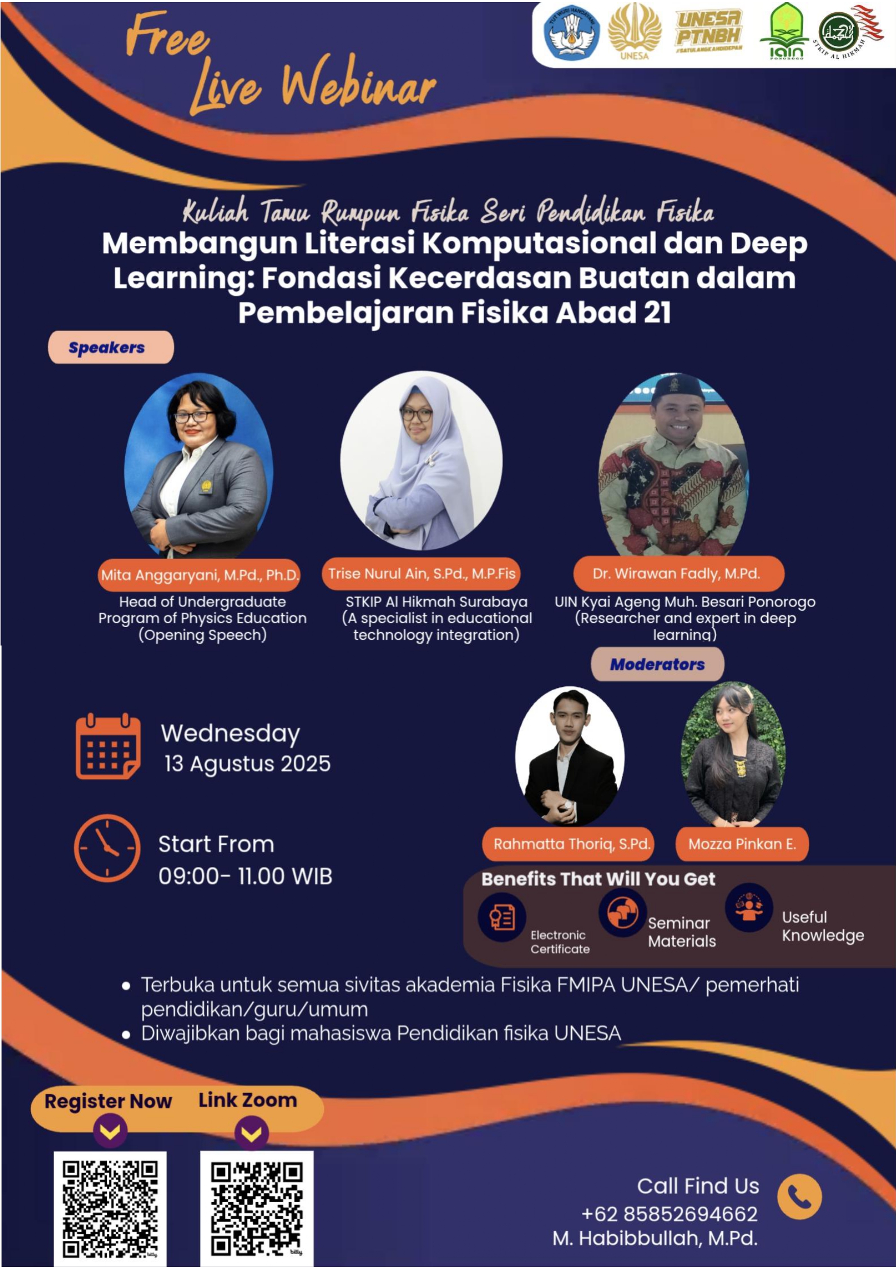 Kuliah Tamu Fisika: Literasi Komputasional dan Deep Learning dalam Pendidikan Fisika Abad 21