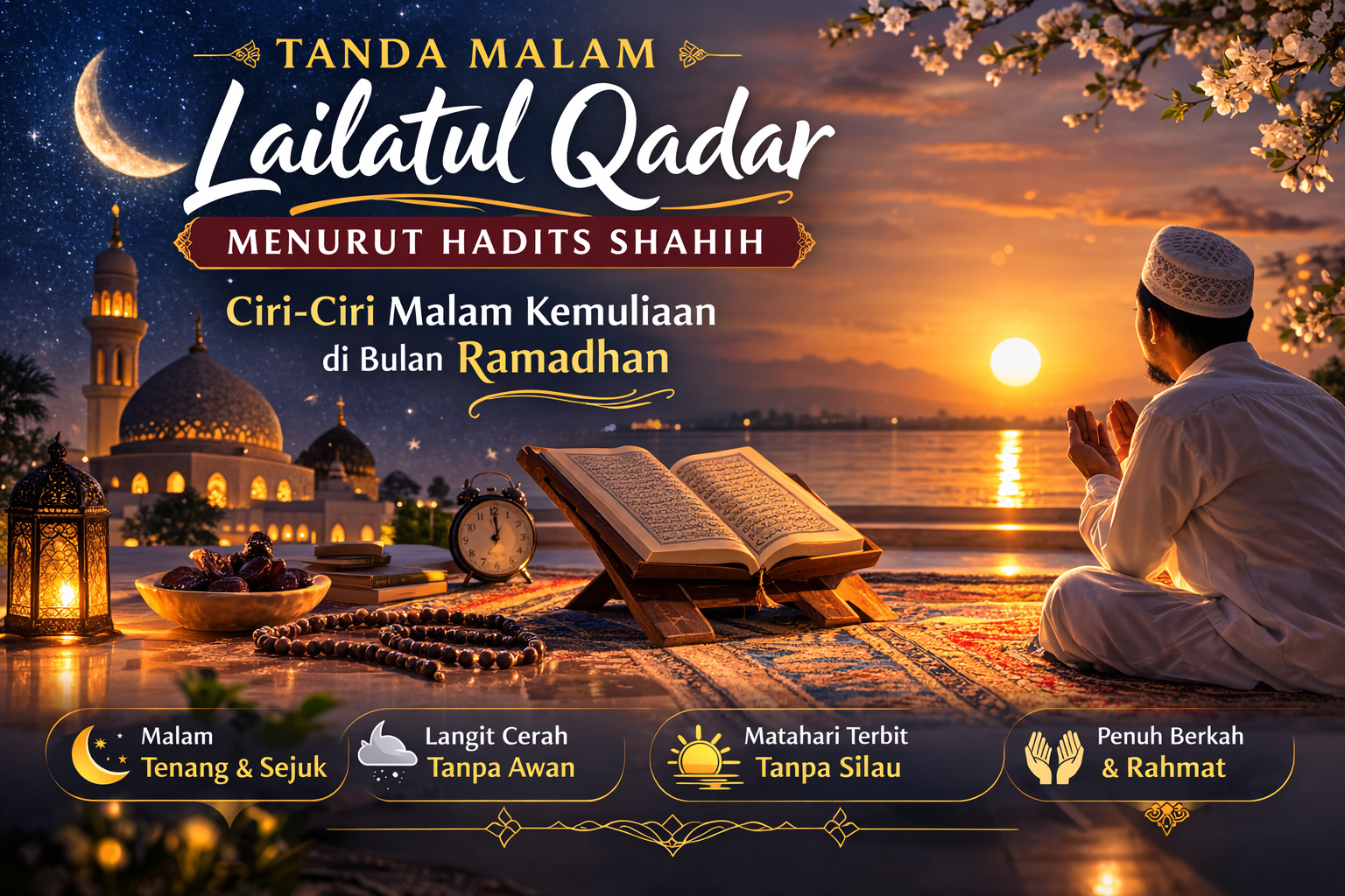 Tanda Malam Lailatul Qadar Menurut Hadits Shahih