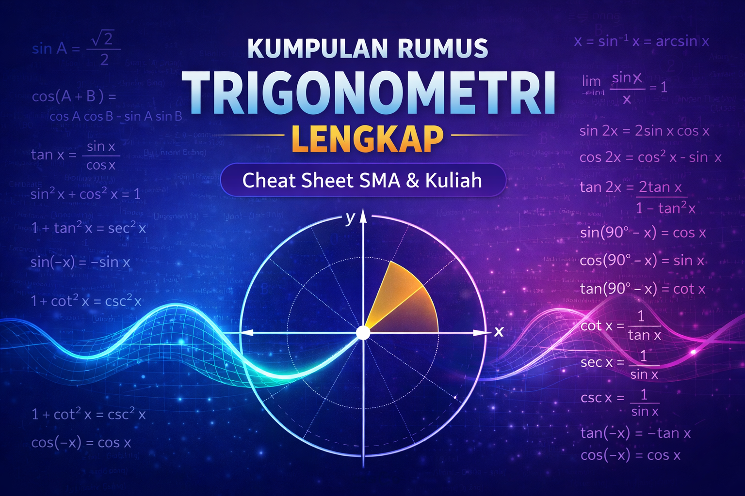 Kumpulan Rumus Trigonometri Lengkap: Cheat Sheet untuk Siswa & Mahasiswa