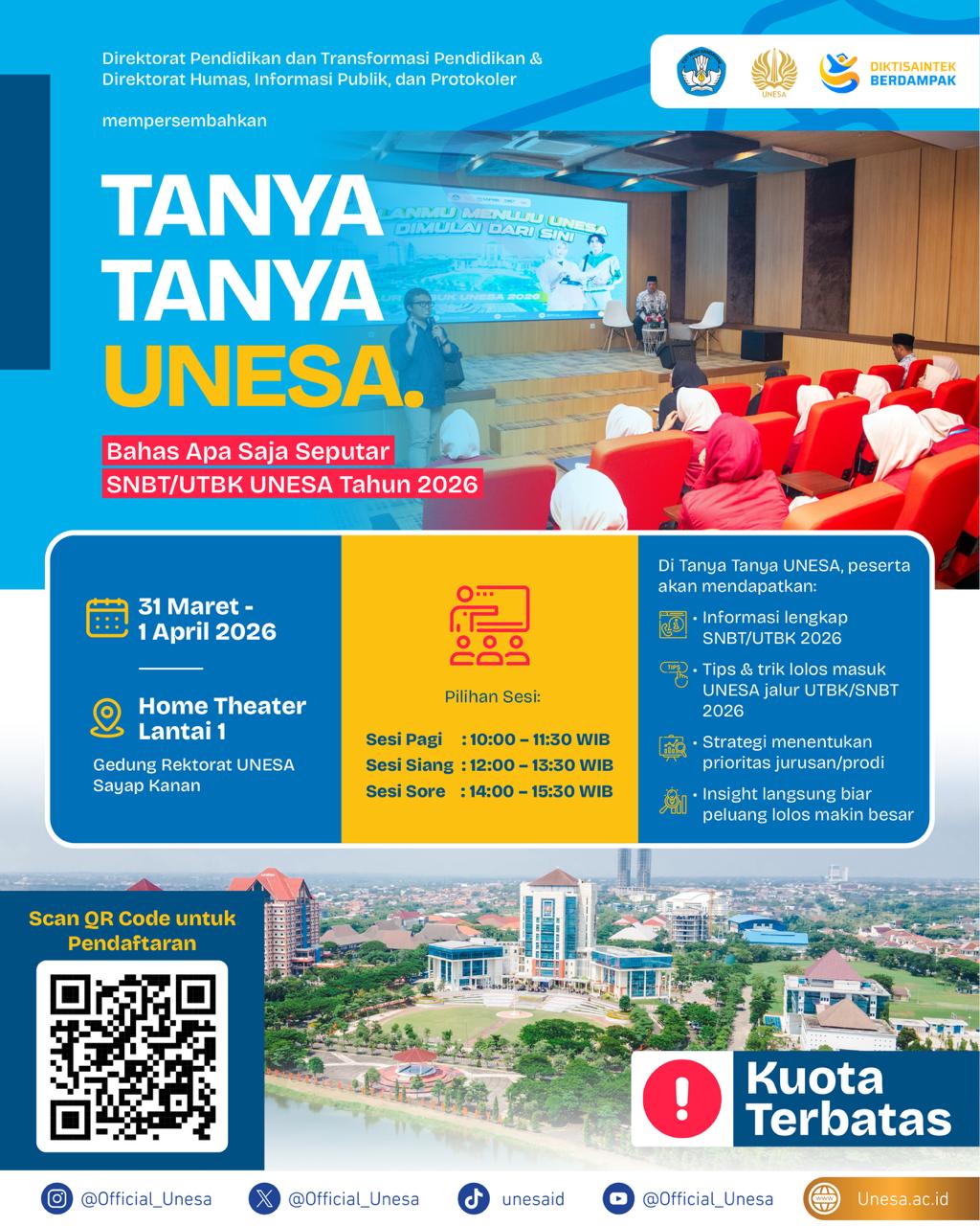 Universitas Negeri Surabaya Adakan Tanya-Tanya SNBT UTBK 2026 untuk ...