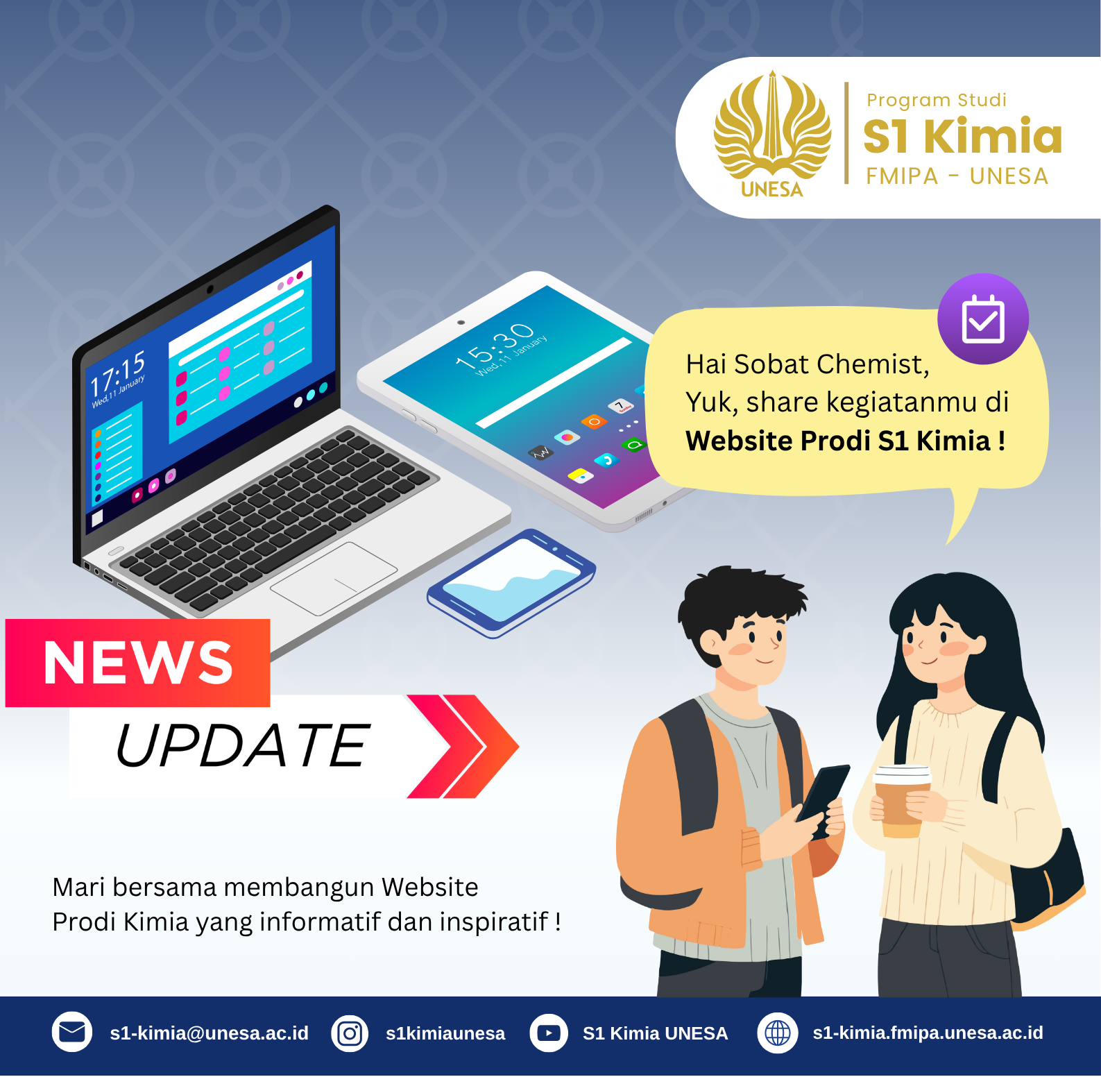 Wadah Karya dan Informasi: Yuk, share kegiatanmu di Website Prodi S1 Kimia
