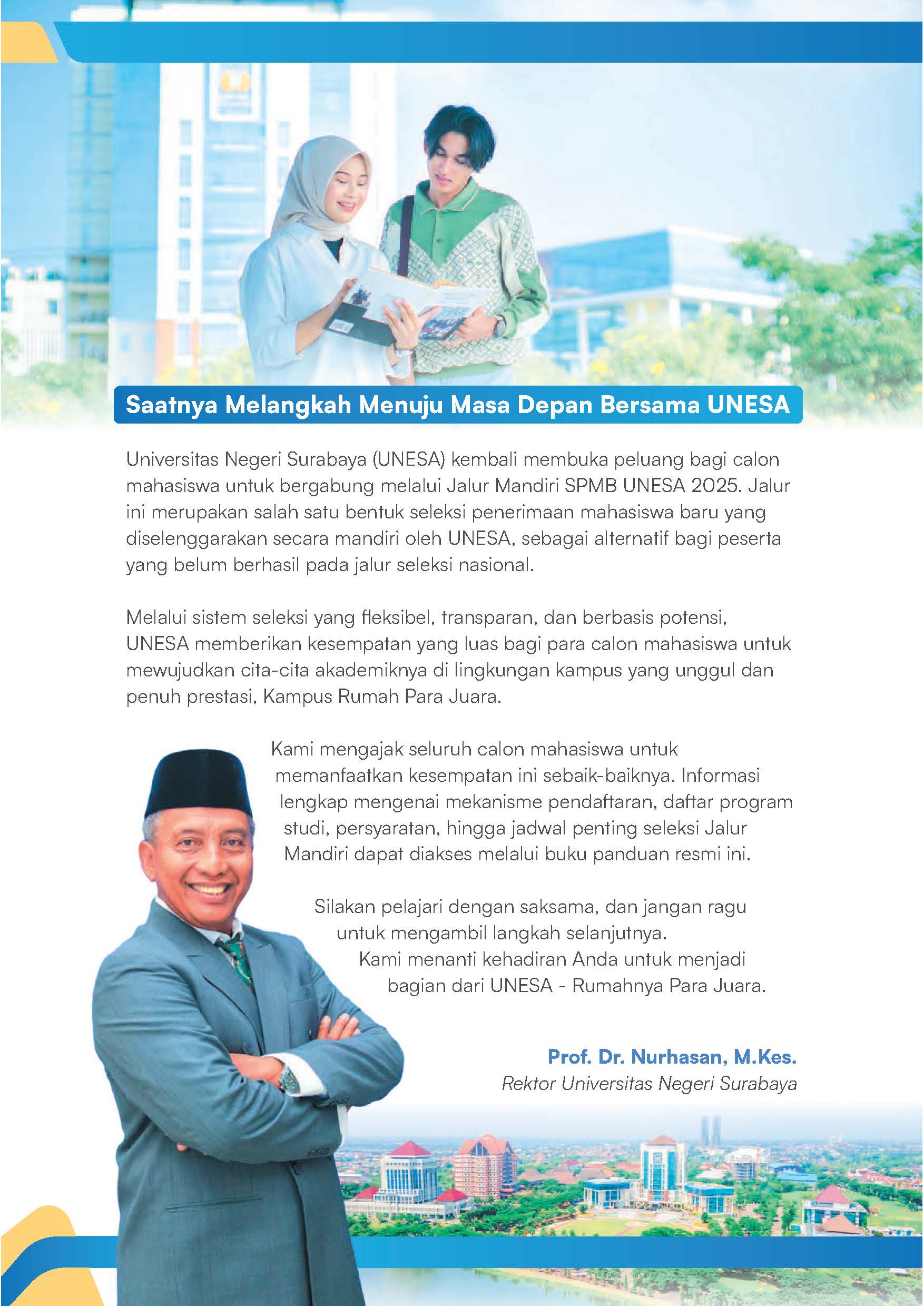 UNESA Buka Seleksi Jalur Mandiri 2025, Pendidikan Kimia Hanya Sediakan ...