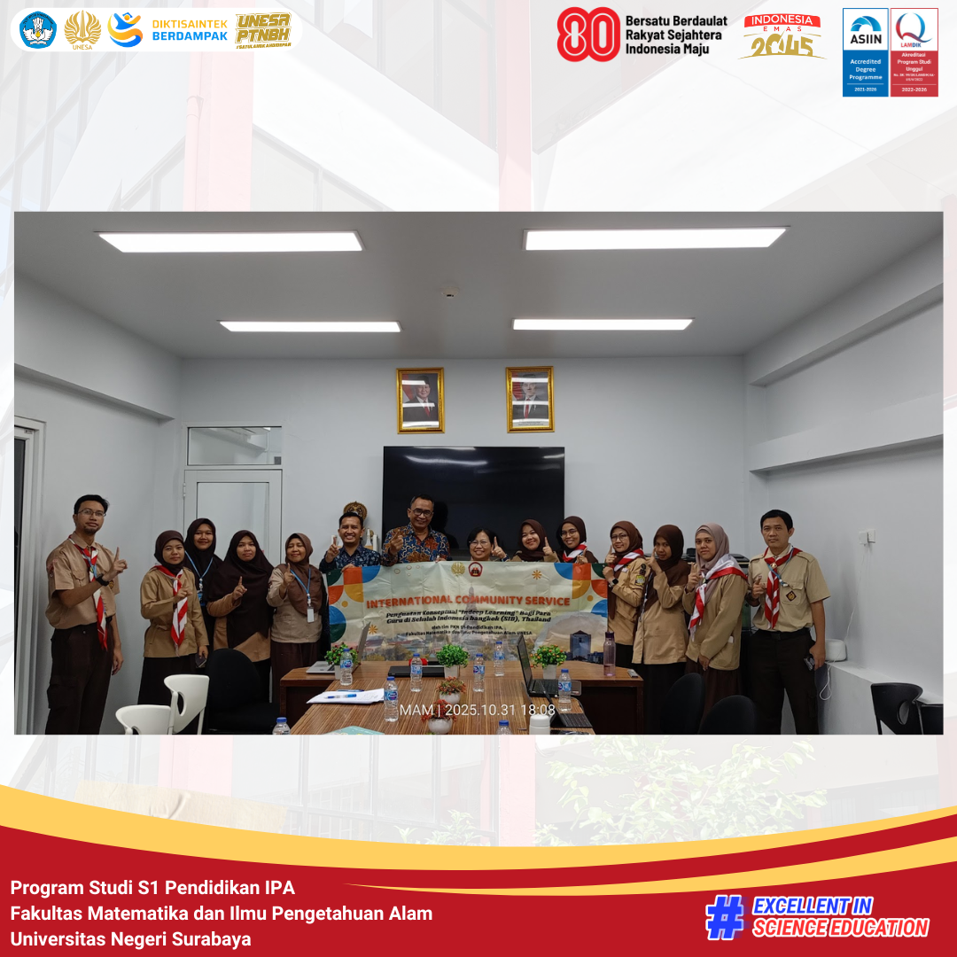 Pelatihan Pembelajaran dan Desain In Deep Learning: Pengabdian Internasional S1 Pendidikan IPA ...