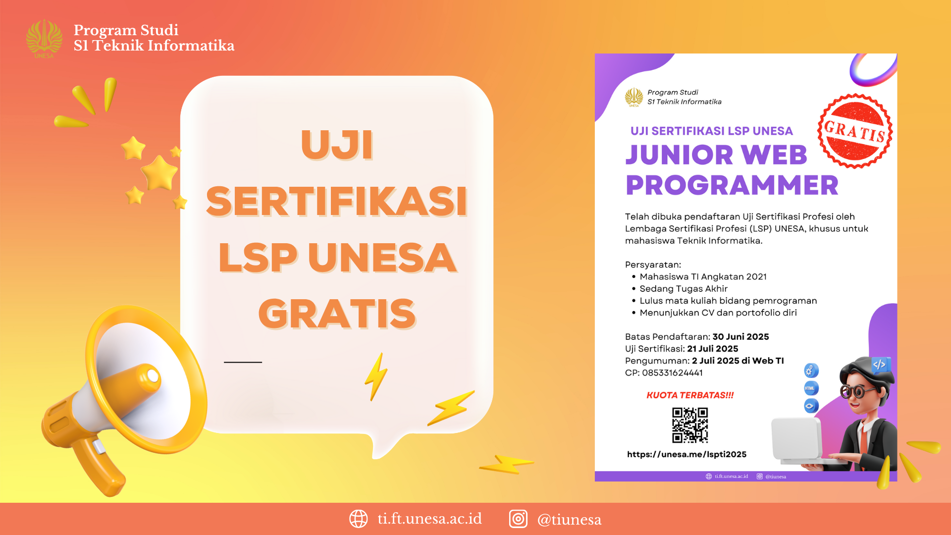 Uji Sertifikasi LSP Unesa Junior Web Programmer