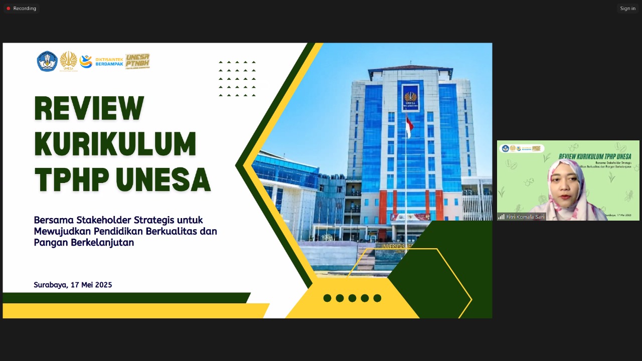 Program Studi TPHP UNESA Gelar Review Kurikulum Bersama Stakeholder ...